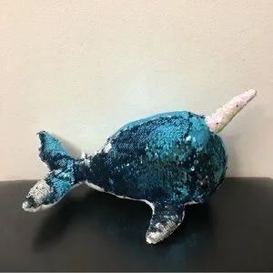 Goffa | Toys | Goffa Sequin Unicorn Whale Turquoise Silver 5 Stuffed ...